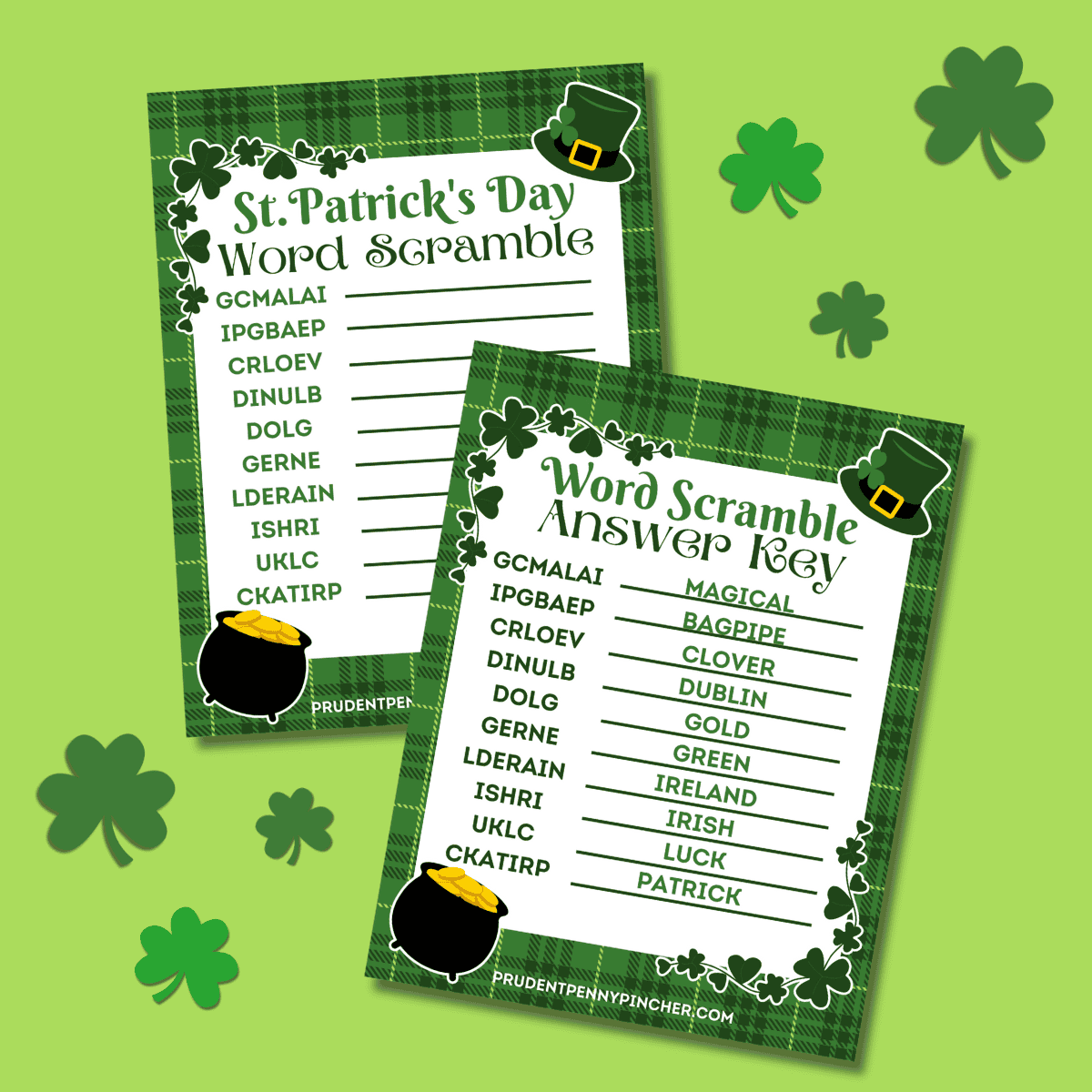 Free Printable St. Patrick's Day Bingo Cards - Prudent Penny Pincher