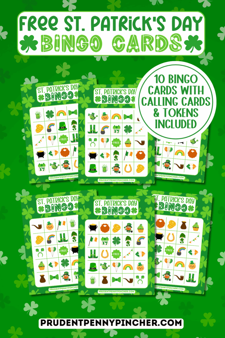 Free Printable St. Patrick's Day Bingo Cards - Prudent Penny Pincher