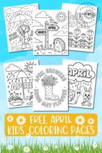 Free Printable April Coloring Pages for Kids - Prudent Penny Pincher