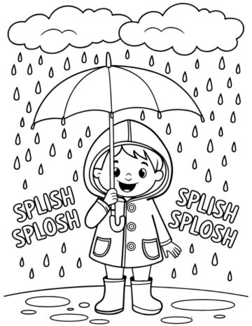 Free Printable April Coloring Pages for Kids - Prudent Penny Pincher