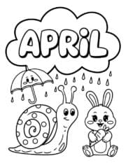 Free Printable April Coloring Pages for Kids - Prudent Penny Pincher