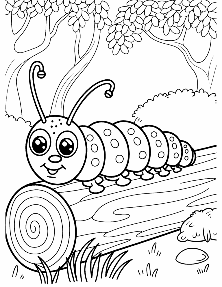Free Printable Caterpillar Coloring Pages for Kids - Prudent Penny Pincher