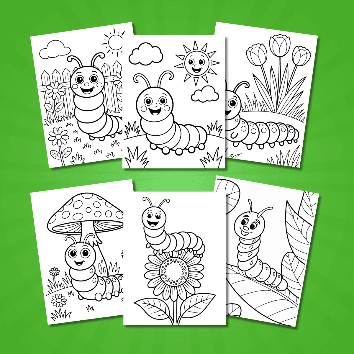 Free Printable Caterpillar Coloring Pages for Kids - Prudent Penny Pincher