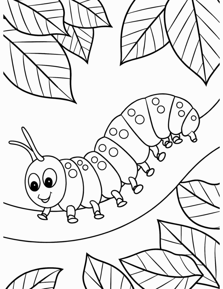 Free Printable Caterpillar Coloring Pages for Kids - Prudent Penny Pincher
