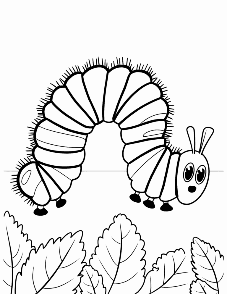 Free Printable Caterpillar Coloring Pages for Kids - Prudent Penny Pincher