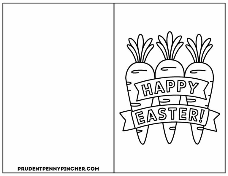 Free Printable Easter Cards to Color - Prudent Penny Pincher