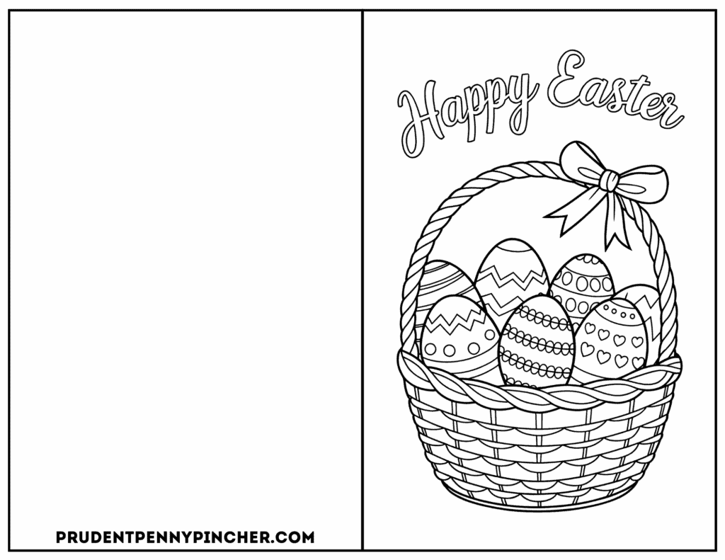 Free Printable Easter Cards to Color - Prudent Penny Pincher