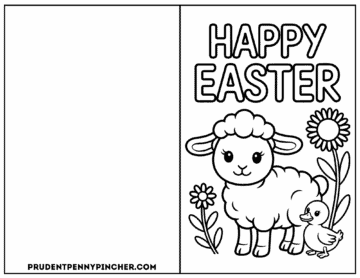 Free Printable Easter Cards to Color - Prudent Penny Pincher