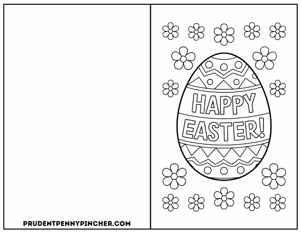 Free Printable Easter Cards to Color - Prudent Penny Pincher