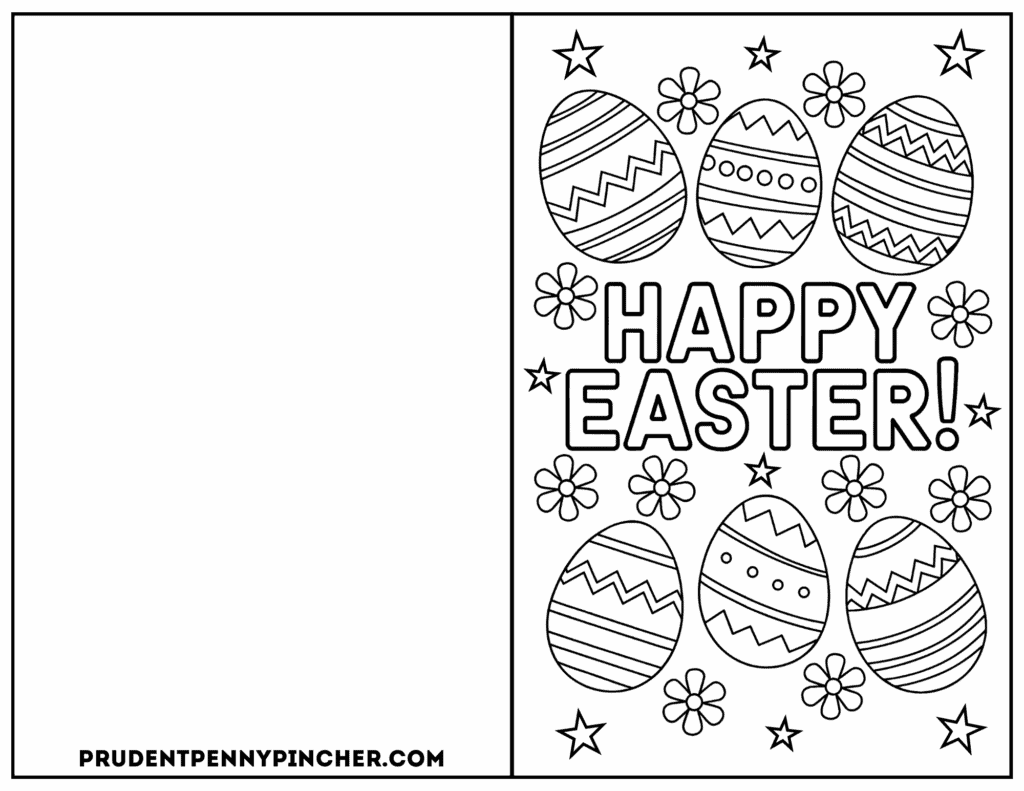 Free Printable Easter Cards to Color - Prudent Penny Pincher