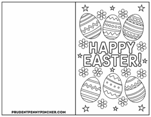 Free Printable Easter Cards to Color - Prudent Penny Pincher