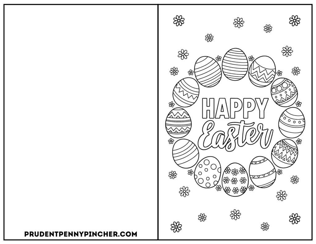 Free Printable Easter Cards to Color - Prudent Penny Pincher