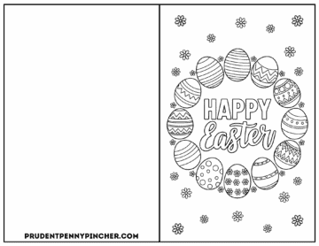 Free Printable Easter Cards to Color - Prudent Penny Pincher
