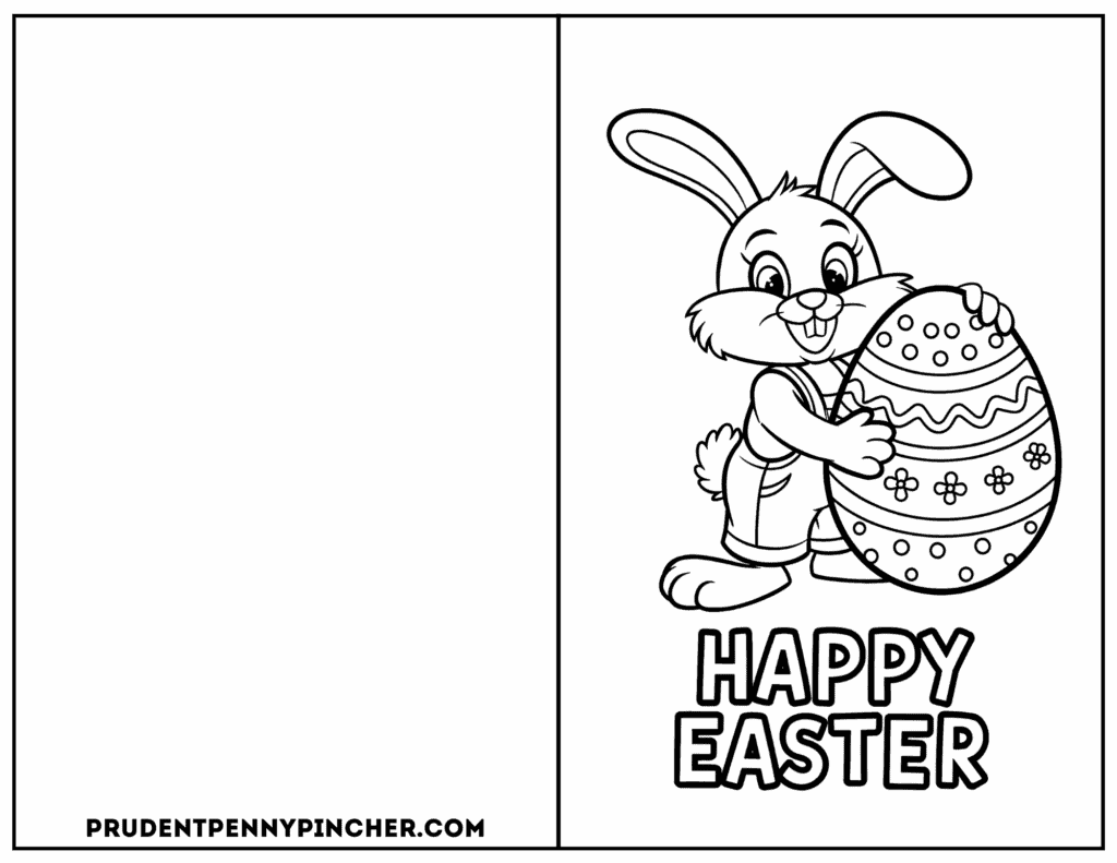 Free Printable Easter Cards to Color - Prudent Penny Pincher