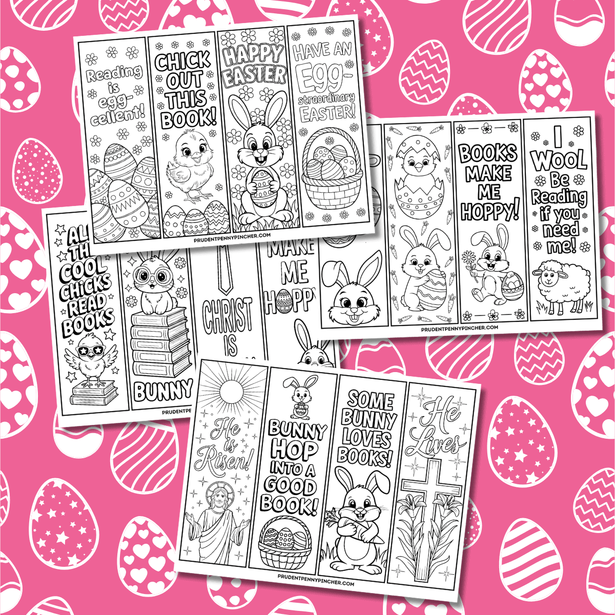 Free Printable Easter Bookmarks to Color - Prudent Penny Pincher