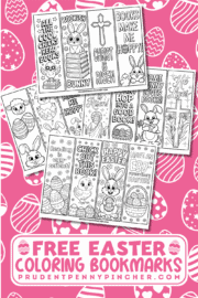 Free Printable Easter Bookmarks to Color - Prudent Penny Pincher