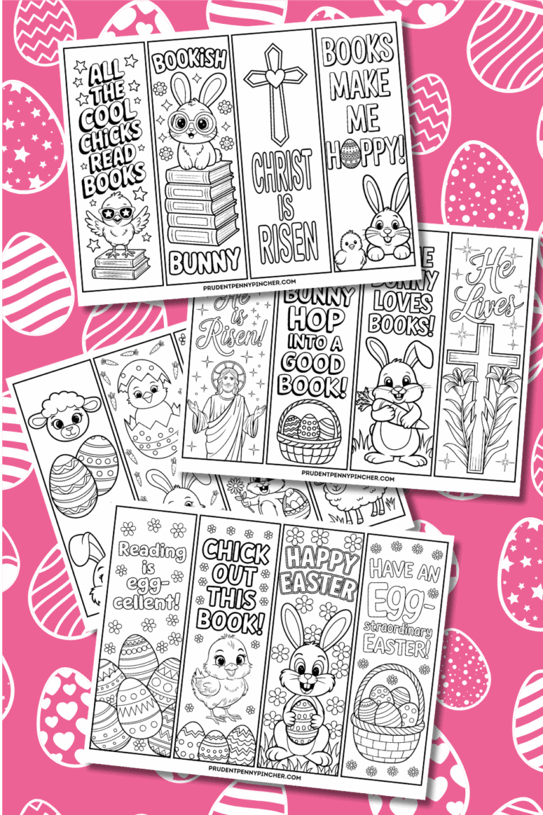 Free Printable Easter Bookmarks to Color - Prudent Penny Pincher