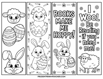 Free Printable Easter Bookmarks to Color - Prudent Penny Pincher