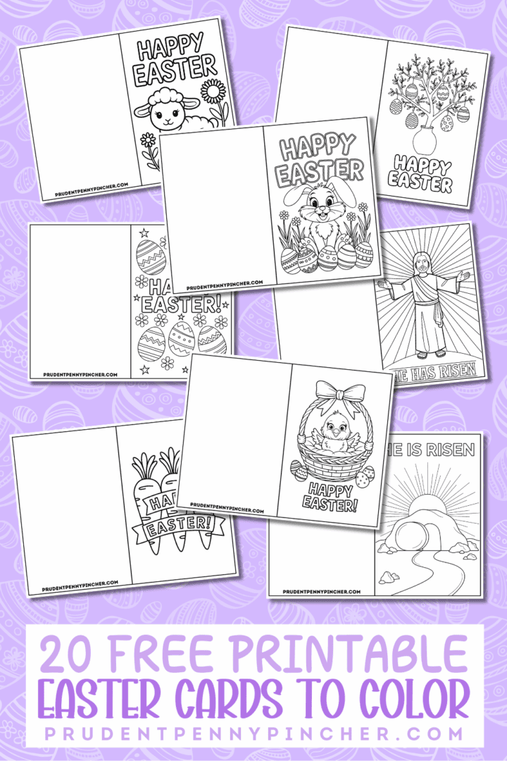 Free Printable Easter Cards to Color - Prudent Penny Pincher