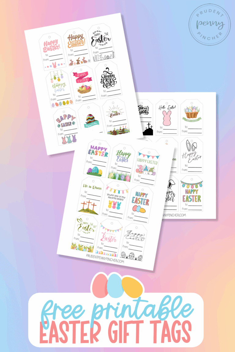 Free Printable Easter Tags - Prudent Penny Pincher