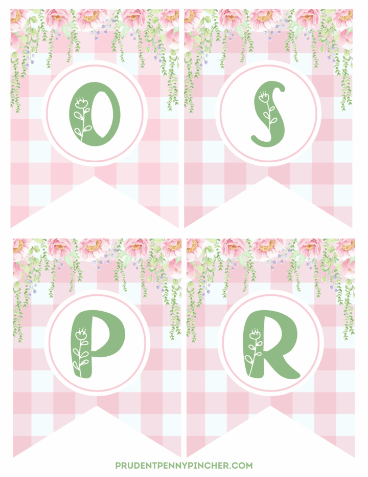 Free Hello Spring Banner Printable - Prudent Penny Pincher