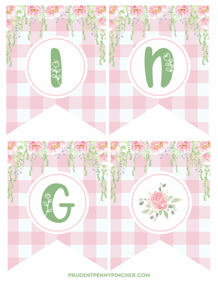 Free Hello Spring Banner Printable - Prudent Penny Pincher