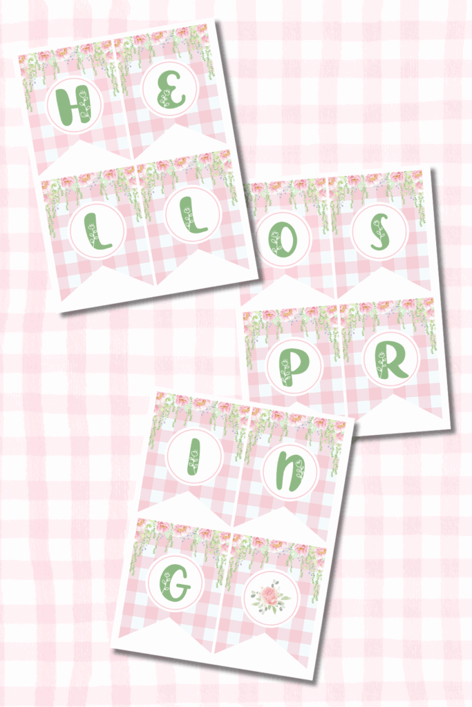 Free Hello Spring Banner Printable - Prudent Penny Pincher