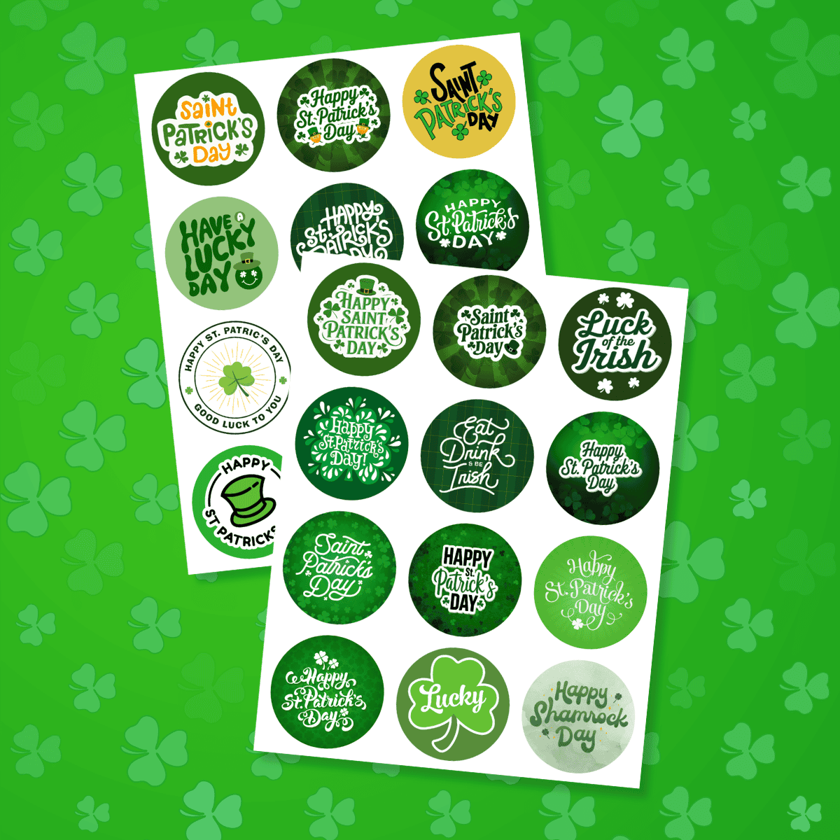 Free Printable St. Patrick’s Day Stickers - Prudent Penny Pincher