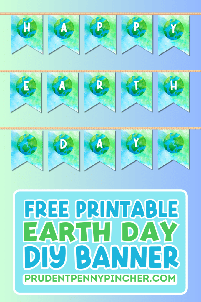 Free Printable Earth Day Banner - Prudent Penny Pincher
