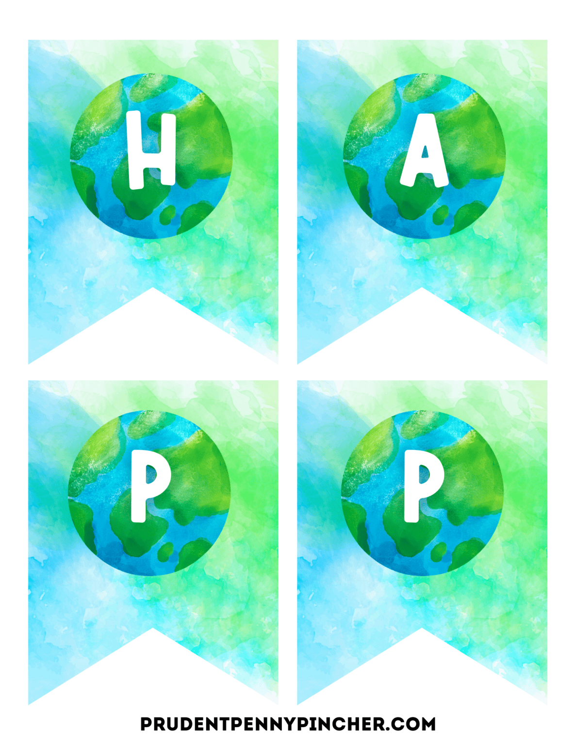 Free Printable Earth Day Banner - Prudent Penny Pincher