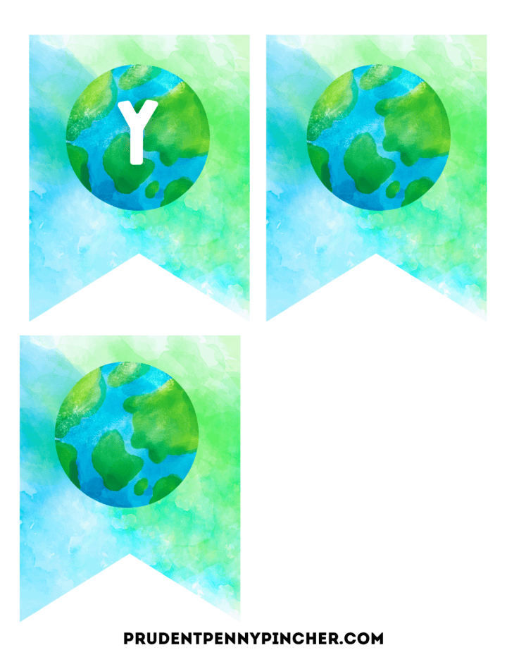 Free Printable Earth Day Banner - Prudent Penny Pincher