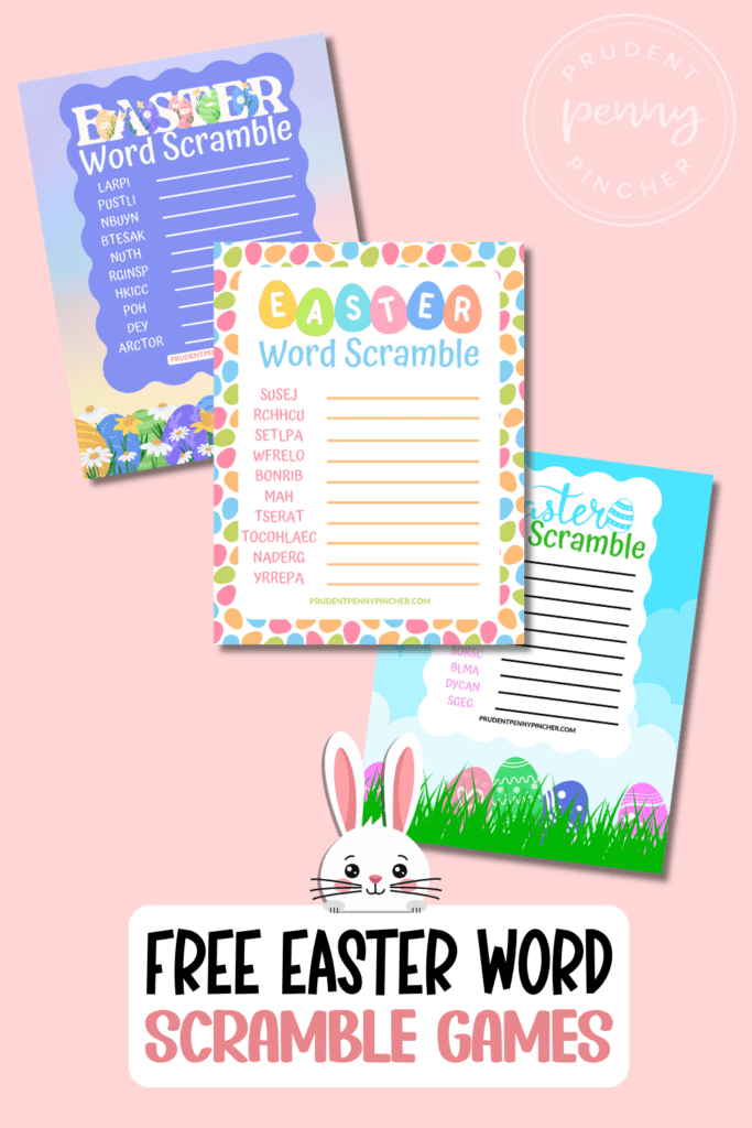 Free Printable Easter Word Scramble Games for Kids - Prudent Penny Pincher
