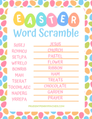 Free Printable Easter Word Scramble Games for Kids - Prudent Penny Pincher