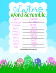 Free Printable Easter Word Scramble Games for Kids - Prudent Penny Pincher