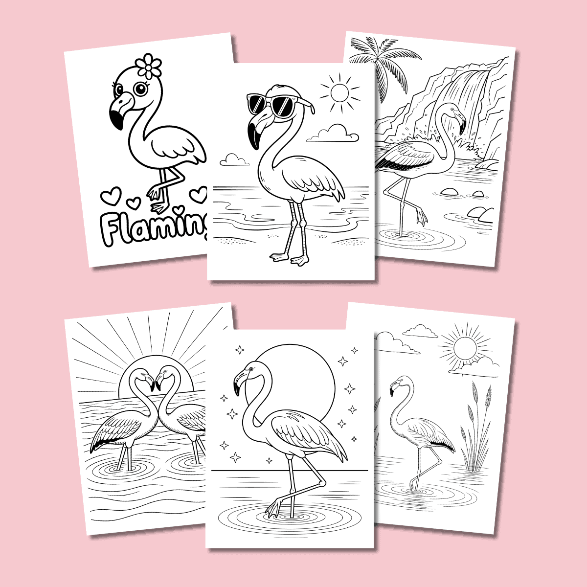 15 Free Printable Flamingo Coloring Pages - Prudent Penny Pincher