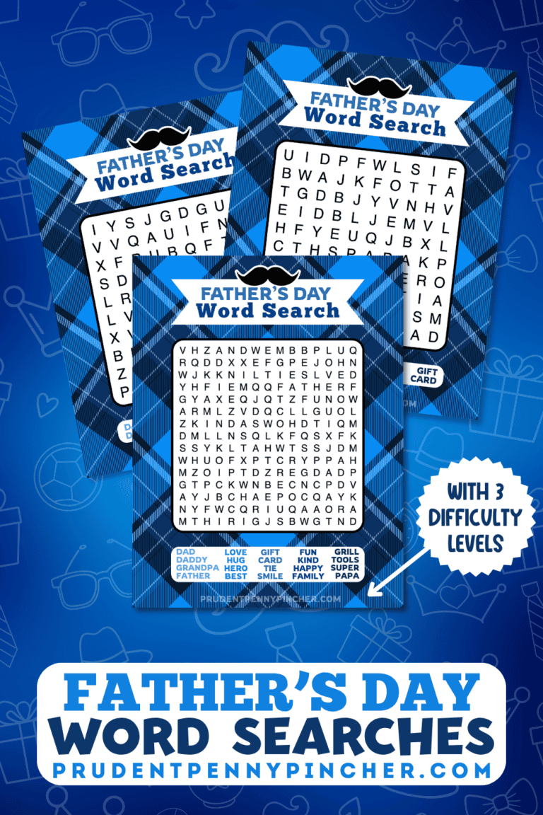 Free Printable Father’s Day Word Search Puzzles for Kids - Prudent ...