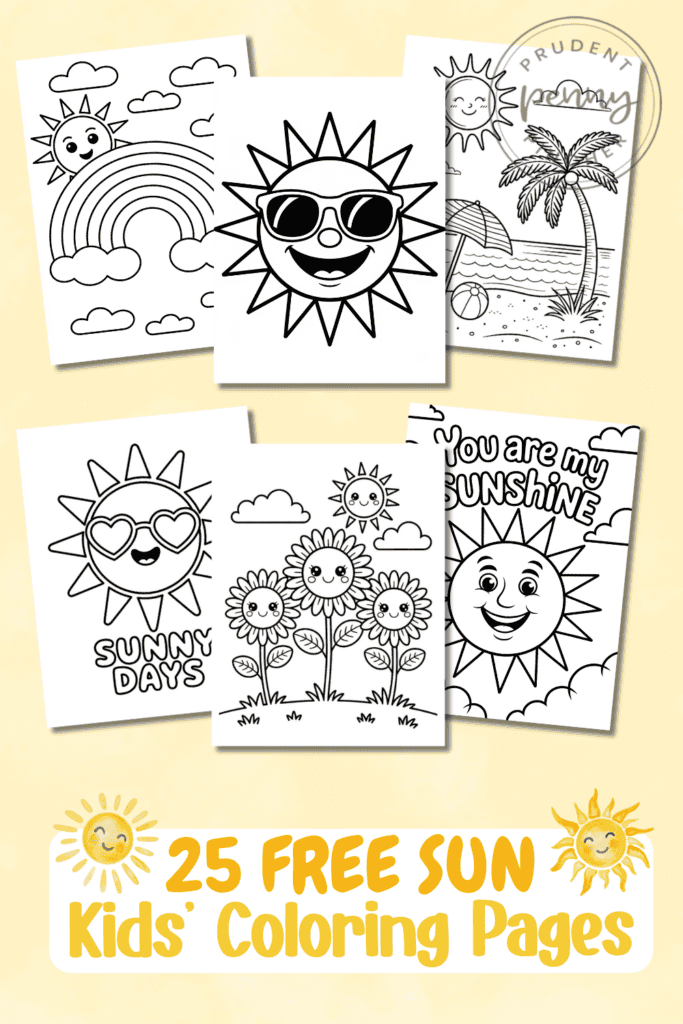 Free Printable Sun Coloring Pages for Kids - Prudent Penny Pincher