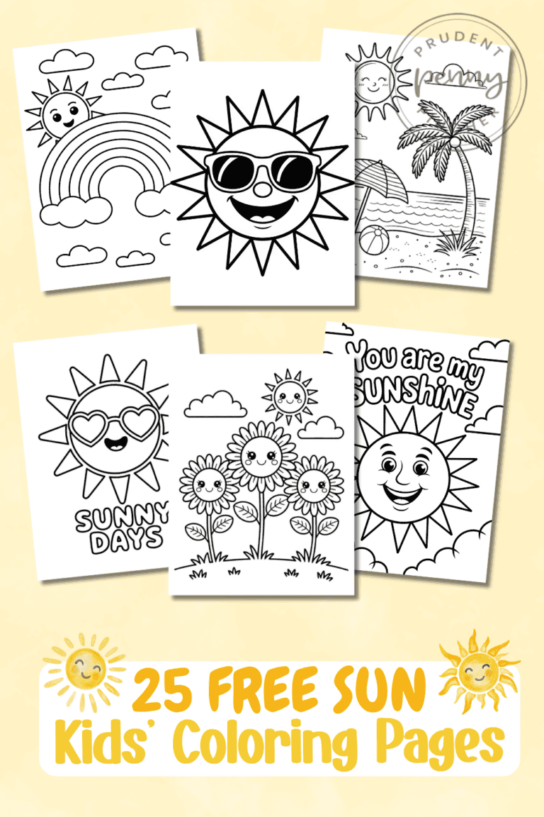 Free Printable Sun Coloring Pages for Kids - Prudent Penny Pincher
