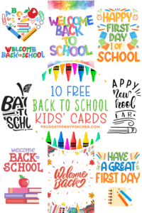 10 Free Printable Back to School Cards - Prudent Penny Pincher