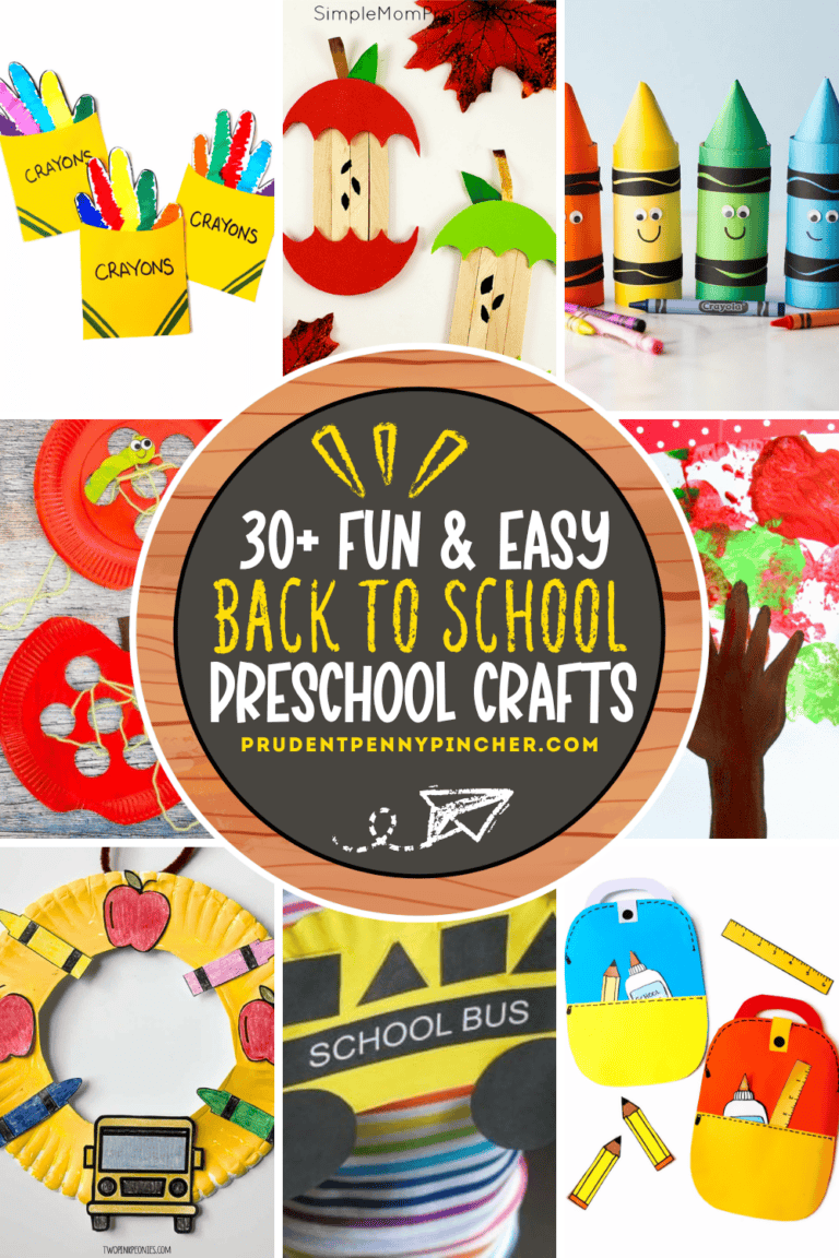 30 Easy Back to School Crafts for Preschoolers - Prudent Penny Pincher