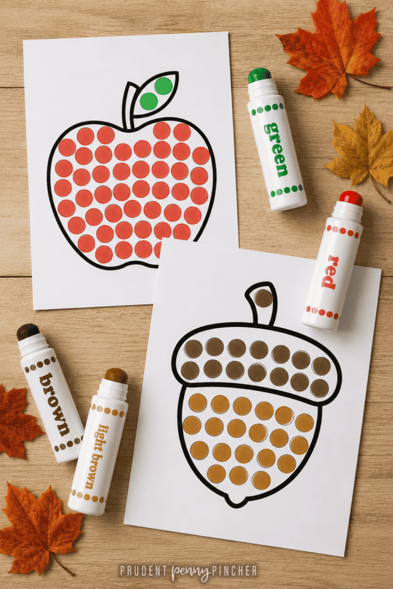 Free Fall Dot Marker Printables for Kids - Prudent Penny Pincher