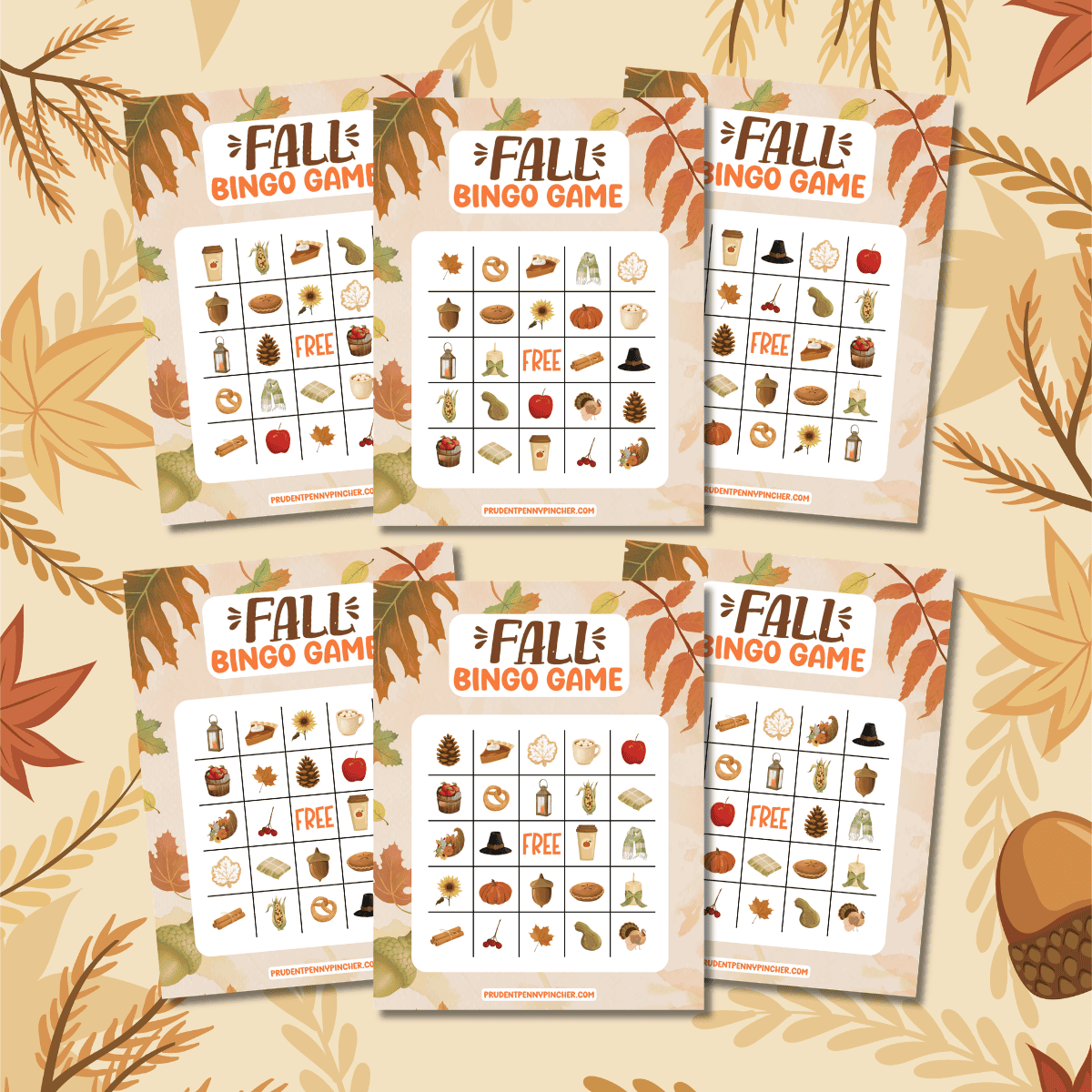 Free Printable Fall Bingo Cards - Prudent Penny Pincher